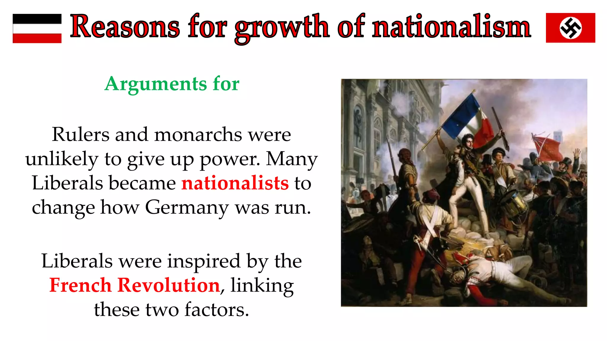 Reasons for the growth of German nationalism liberals | PPT