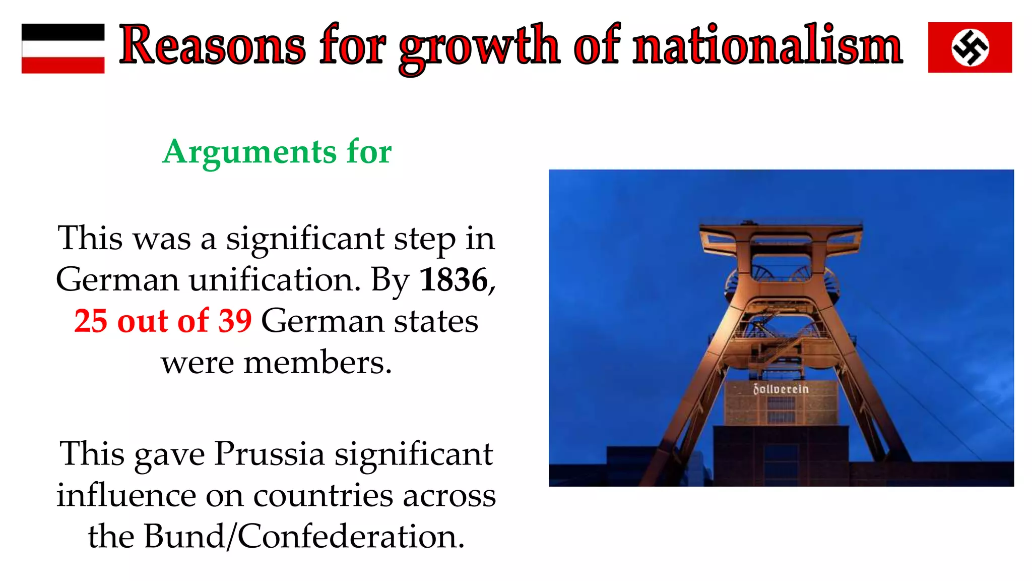 Reasons for the growth of German nationalism zollverein | PPT
