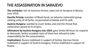 CAMBRIDGE AS HISTORY: THE ORIGINS OF WORLD WAR 1. REASONS FOR THE ...