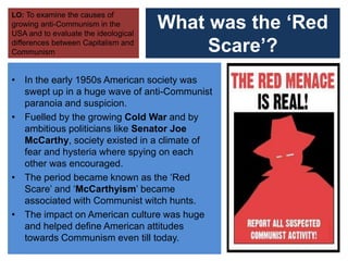 Reasons for the Red Scare | PPTX