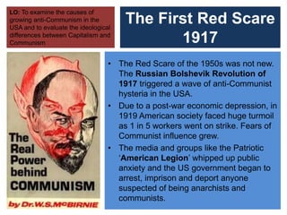 Reasons for the Red Scare | PPTX
