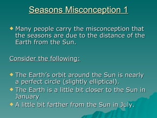 Seasons Misconceptions