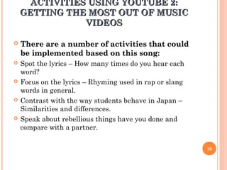 Reasons for using youtube in the language classroom | PPT