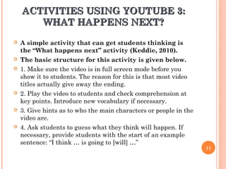 Reasons for using youtube in the language classroom | PPT