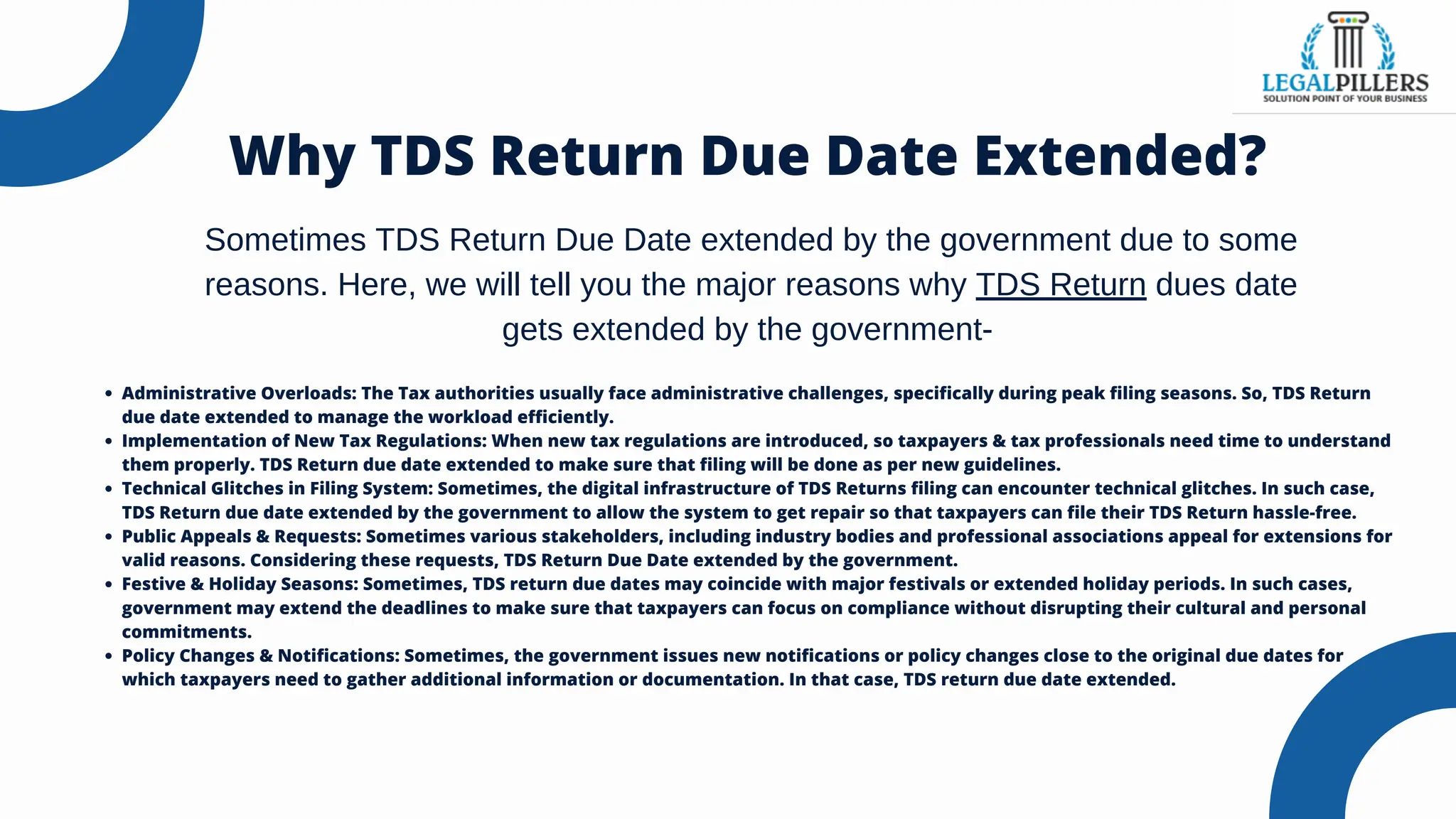 Reasons of Why TDS Return Due Date Extended | PPT