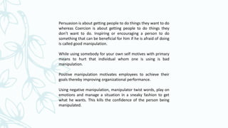 REASONS PEOPLE BECOME MANIPULATIVE | PPT