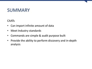 Why You Need to STOP Using Spreadsheets for Audit Analysis | PPT