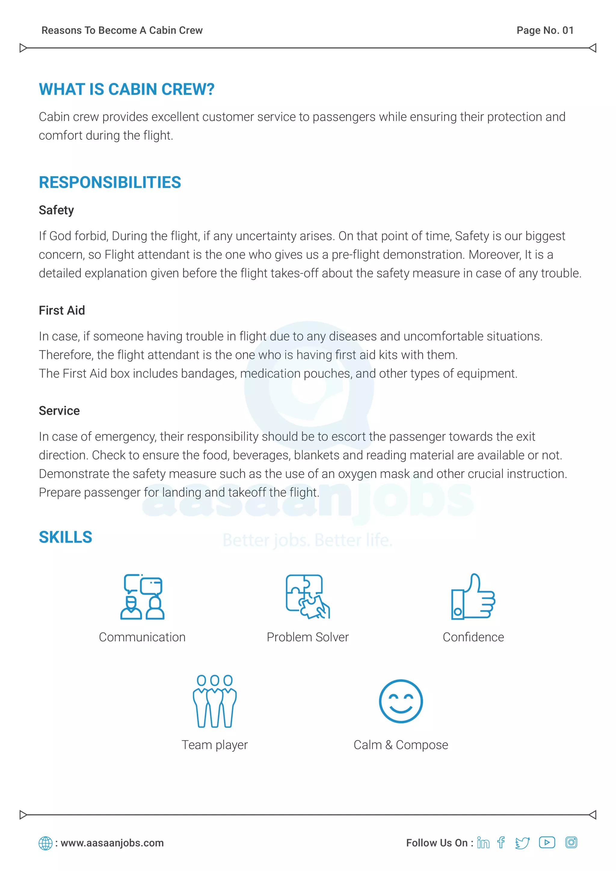 Reasons to become a cabin crew | PDF