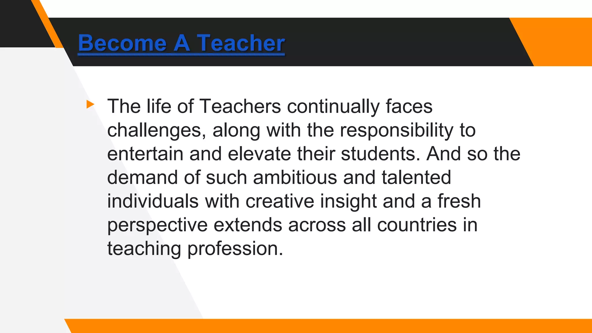 Reasons To Become A Teacher | PPT