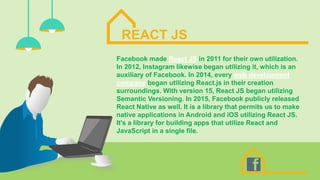 The Benefits of Using React JS for Web Development! | PPTX
