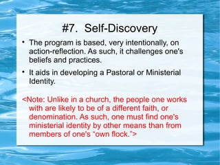 Clinical Pastoral Education | PPT