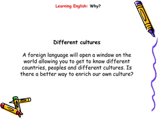 NI2 - Reasons to learn a language | PPT