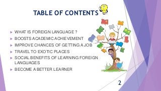 Reasons to learn foreign languages | PPTX