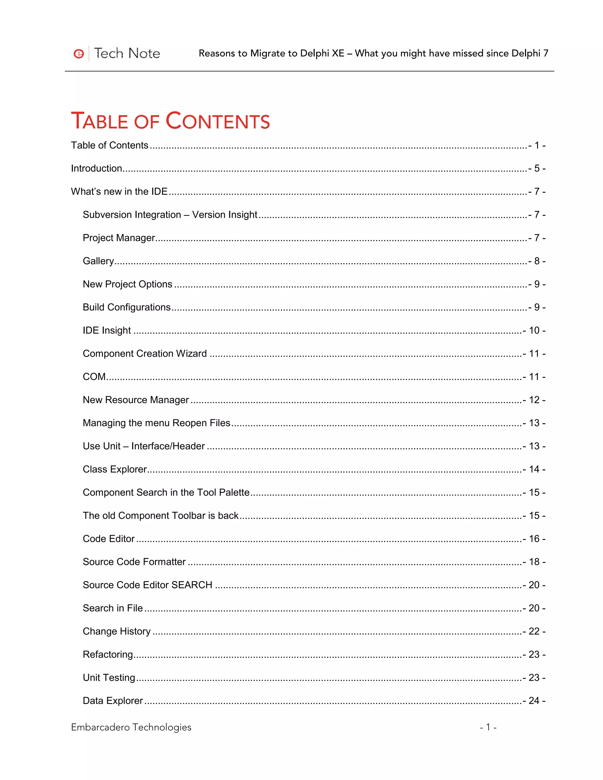 Reasons to Migrate to Delphi XE | PDF