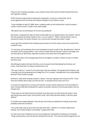 Reasons to stop smoking | PDF