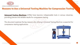 Reasons to Use a Universal Testing Machine for Compression Testing.pdf ...