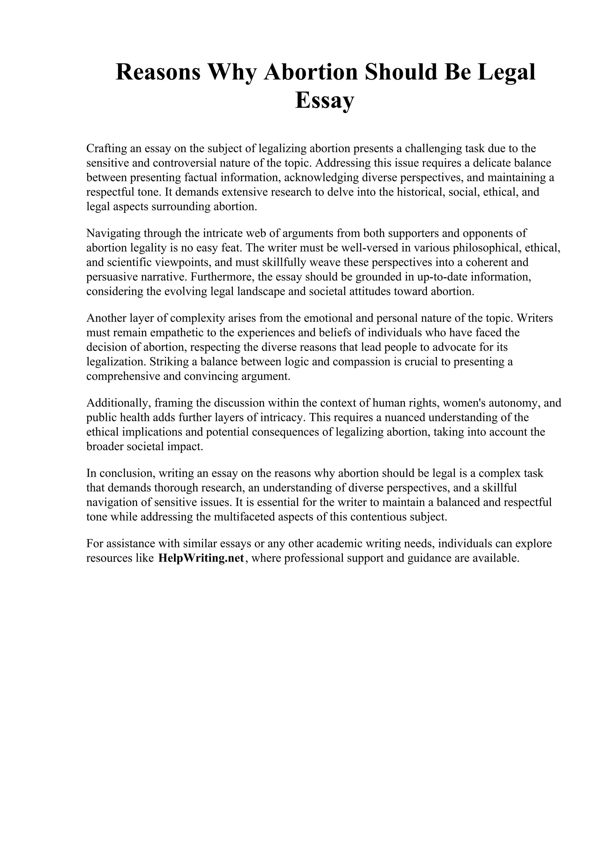 Reasons Why Abortion Should Be Legal Essay.pdf