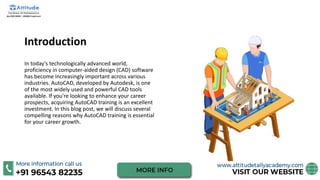 Reasons Why AutoCAD Training is Essential for Your Carrer Growth | PPT