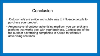 Reasons why bus shelter advertising is the best | PPT