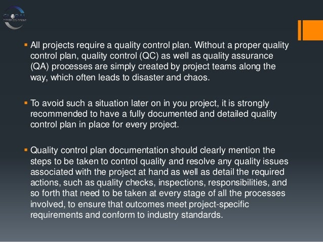 Reasons Why Every Project Needs a Quality Control Plan | PPTX