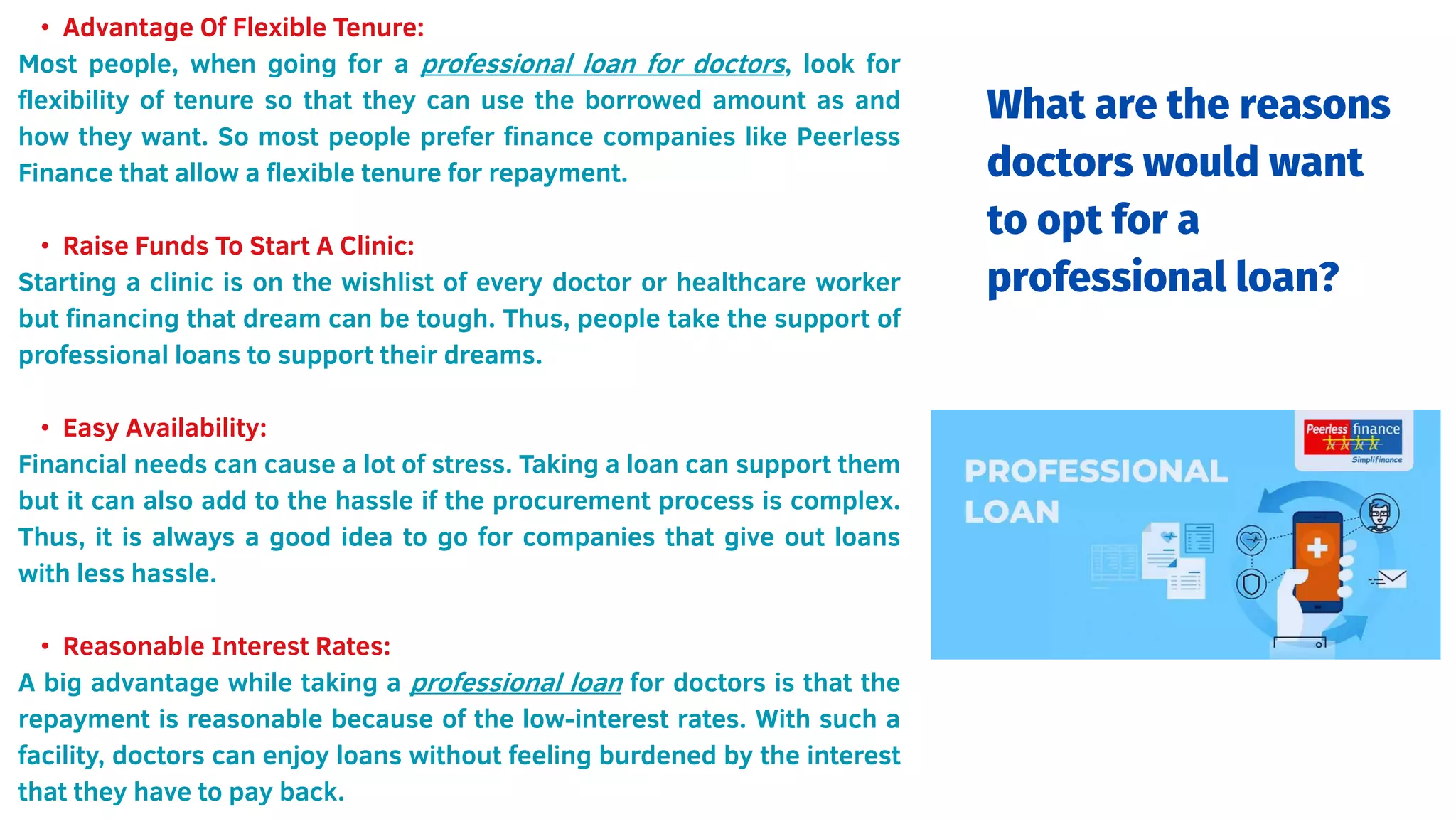Reasons why medical professionals choose Doctors Loan? | PPTX