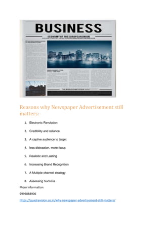 Reasons why Newspaper Advertisement still matters.docx