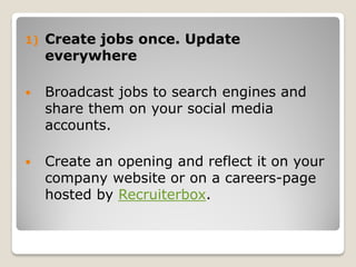 Reasons why you can’t resist recruiterbox! | PPT