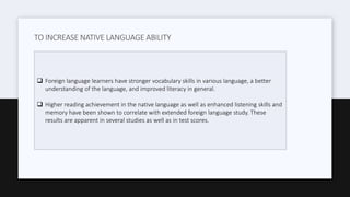 Reason to learn a foreign languages.pptx