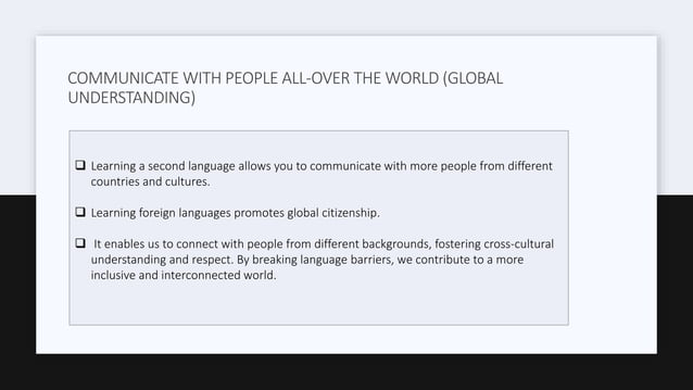 Reason to learn a foreign languages.pptx | Education