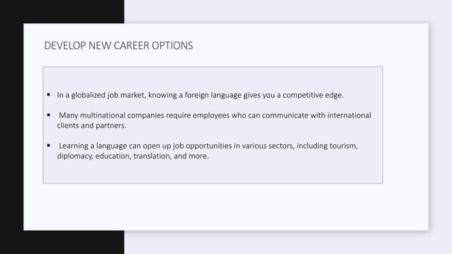 Reason to learn a foreign languages.pptx | Education