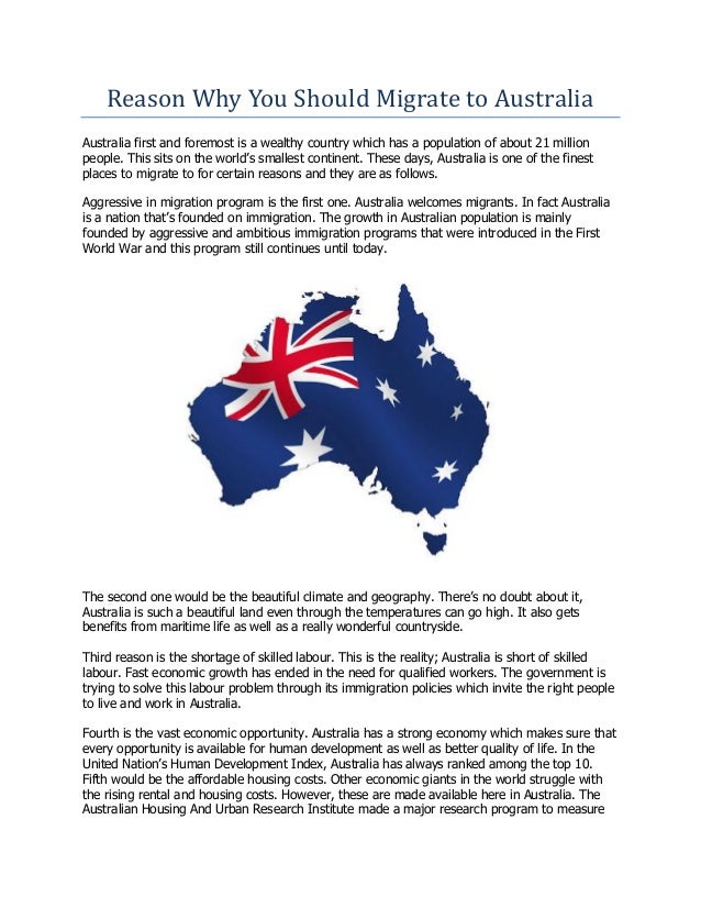 Reasons why you should migrate to australia Reasons why you should migrate to australia
