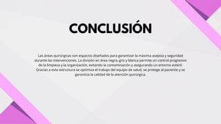 ÁREAS QUIRURGICAS en cirugía (área negra, área gris, área blanca) | PDF