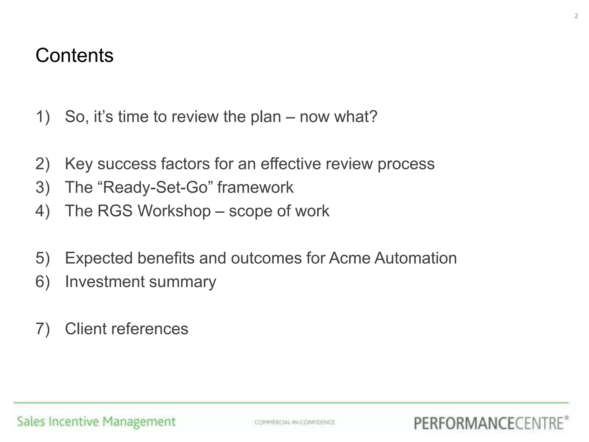 Sales incentive plan review process | PPTX