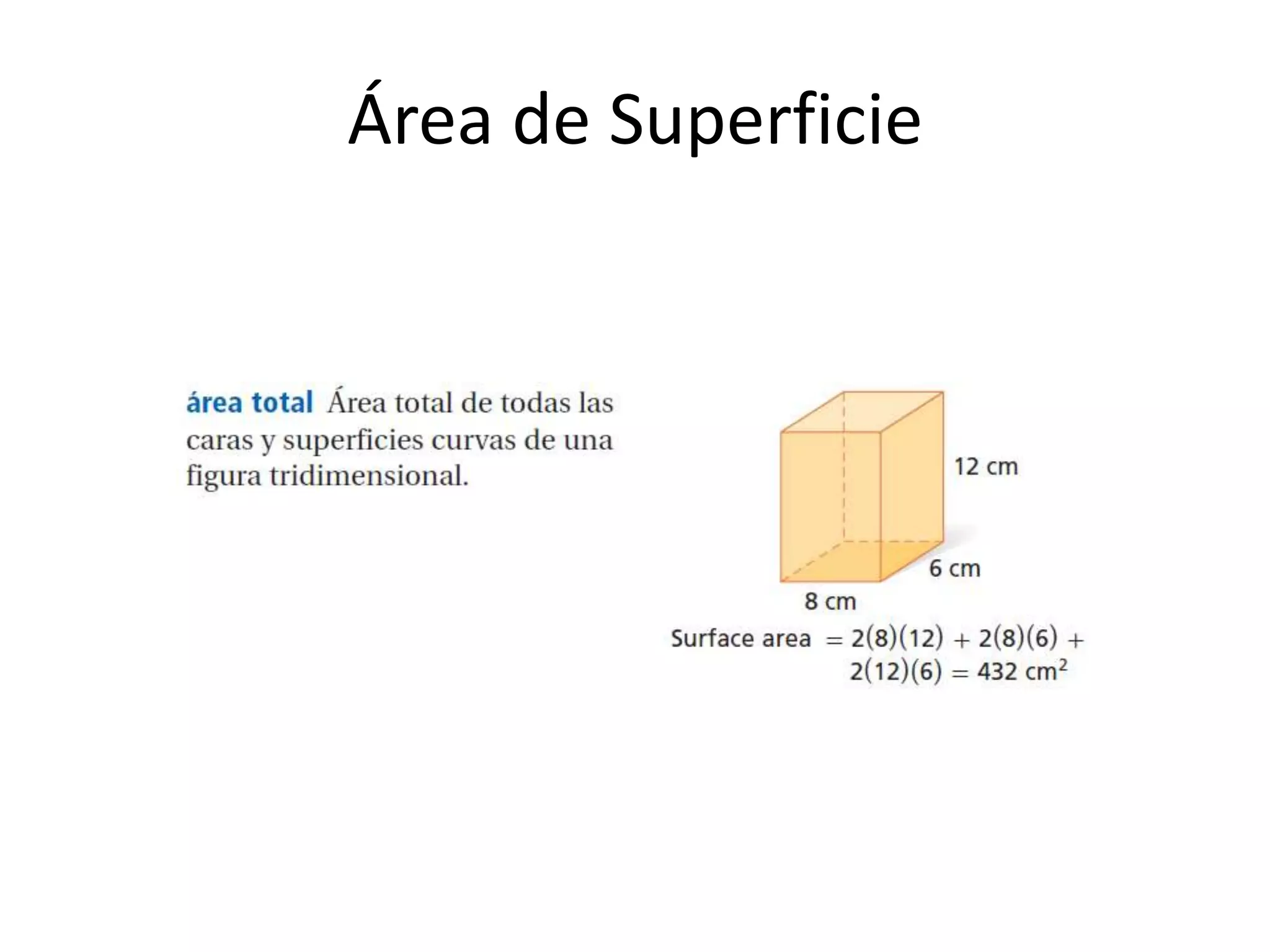 Superficie de Área y Volumen | PPT
