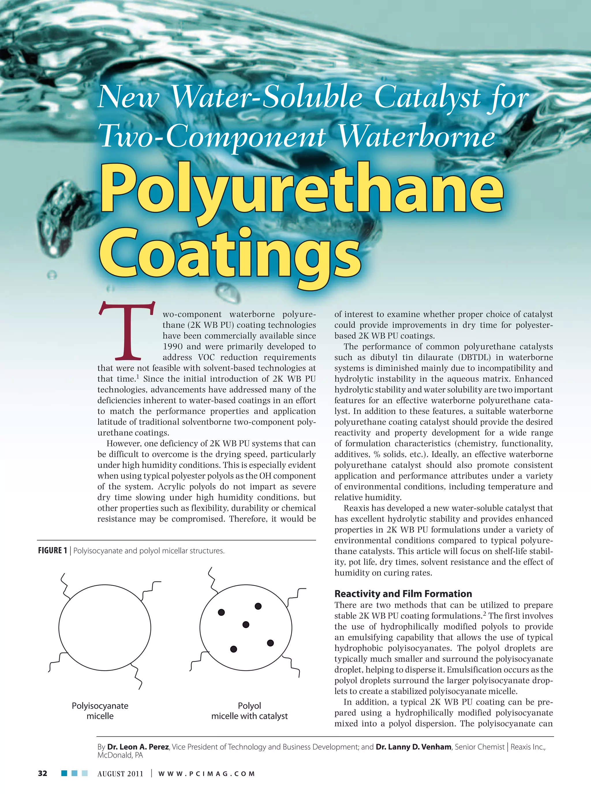New Water-Soluble Catalyst for Two-Component Waterborne Polyurethane ...