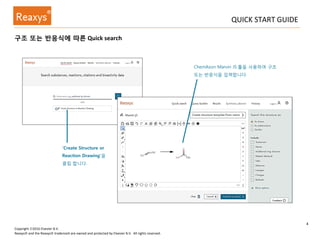 Reaxys 2.0 guide (by elsevier) kor | PPT
