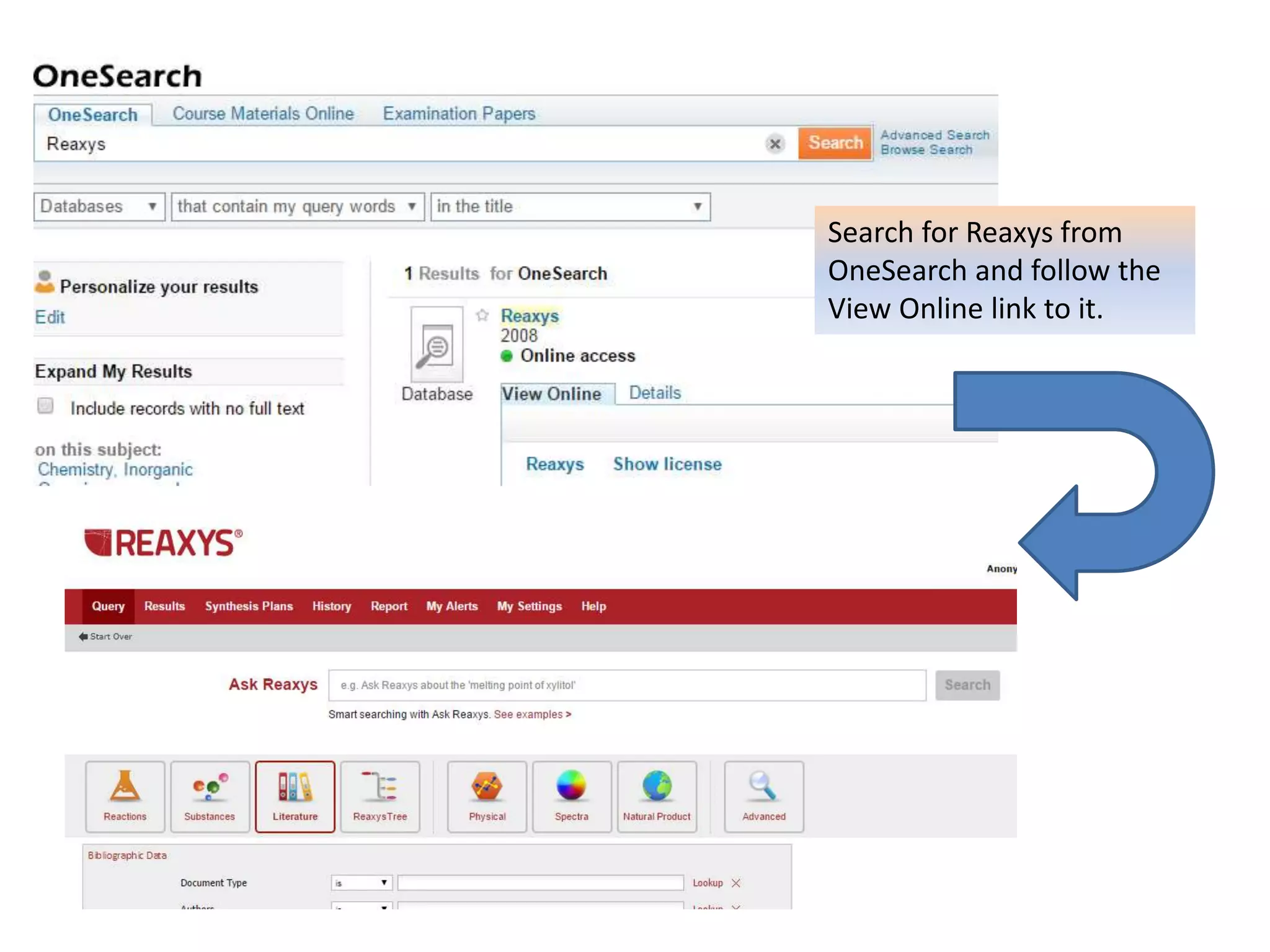 Reaxys Chemistry database | PPTX | Chemistry | Science