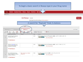 Reaxys Chemistry database | PPTX | Chemistry | Science