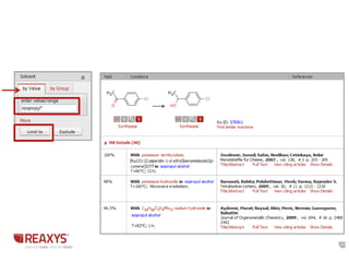 Reaxys reactions june2014 | PPTX