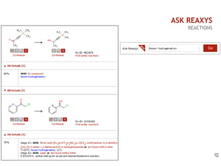 Reaxys reactions june2014 | PPTX