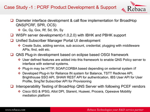 Rebaca DPI and PCRF Expertie Overview | PDF