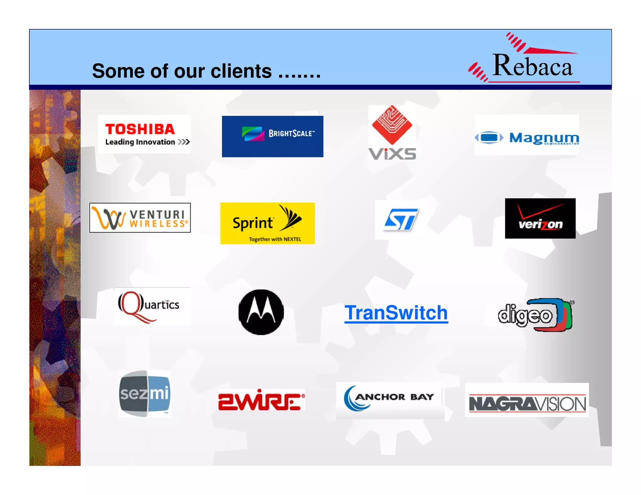 Rebaca Technologies Corporate Overview | PPT