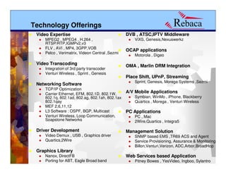 Rebaca Technologies Corporate Overview | PPT
