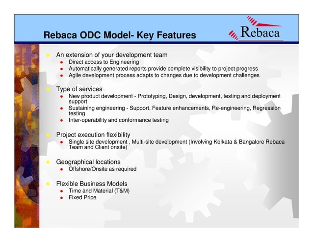 Rebaca Technologies Corporate Overview | PPT