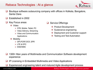Rebaca technologies corporate overview | PPT