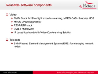 Rebaca technologies corporate overview | PPT