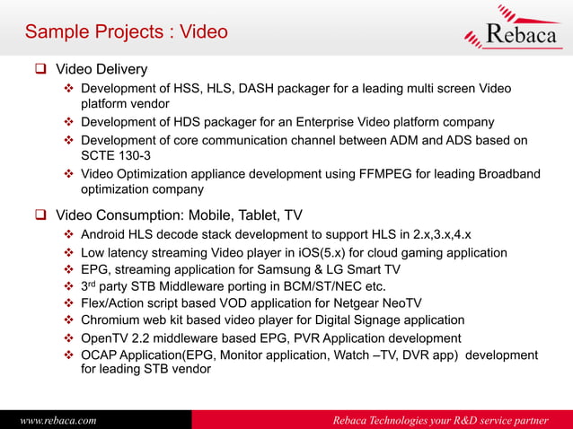 Rebaca technologies corporate overview | PPT