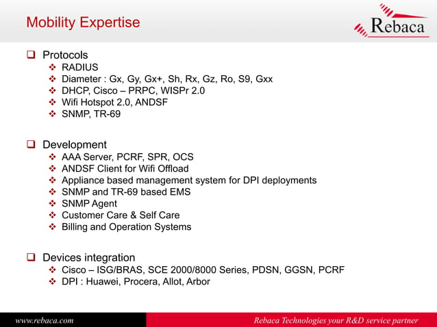 Rebaca technologies corporate overview | PPT