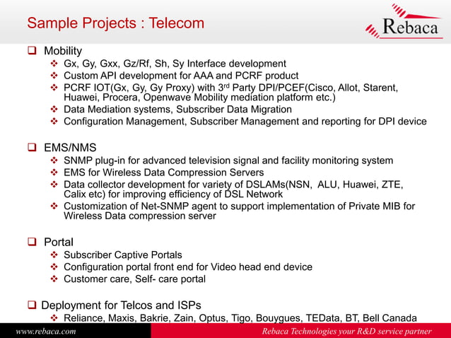 Rebaca technologies corporate overview | PPT