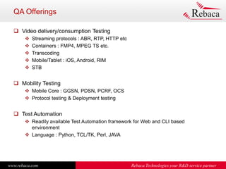 Rebaca technologies corporate overview | PPT